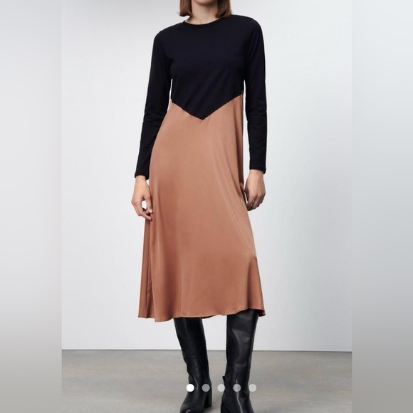 Zara | Dresses | Zara Color Block Dress Szm Brand New | Poshmark